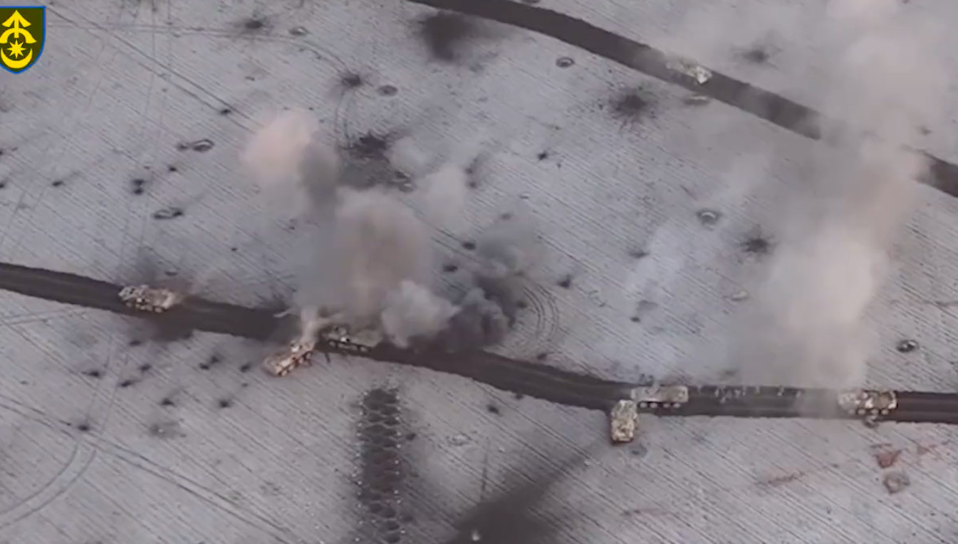 Russian Armored Column Attacks Near Avdiivka, Immediately Flees in Face ...