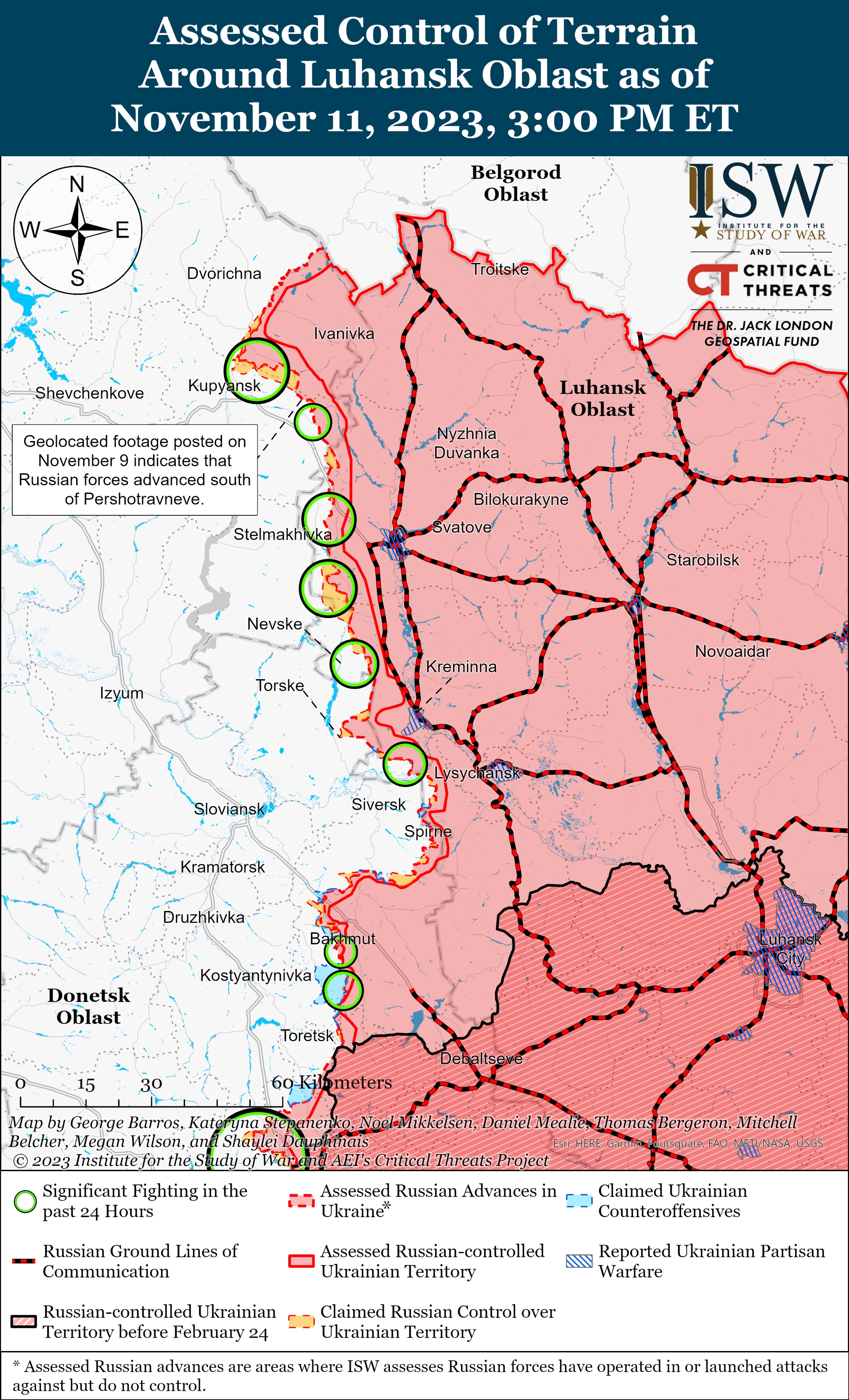 ISW Russian Offensive Campaign Assessment, Map and Update November 11, 2023