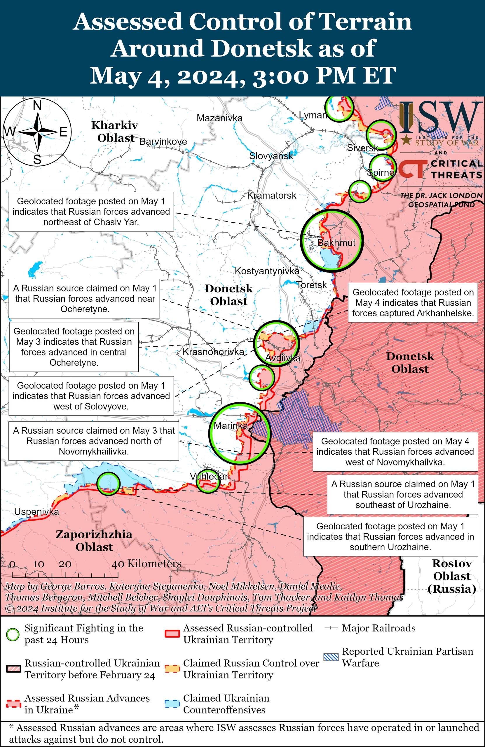 ISW Russian Offensive Campaign Assessment, Map and Update May 4, 2024
