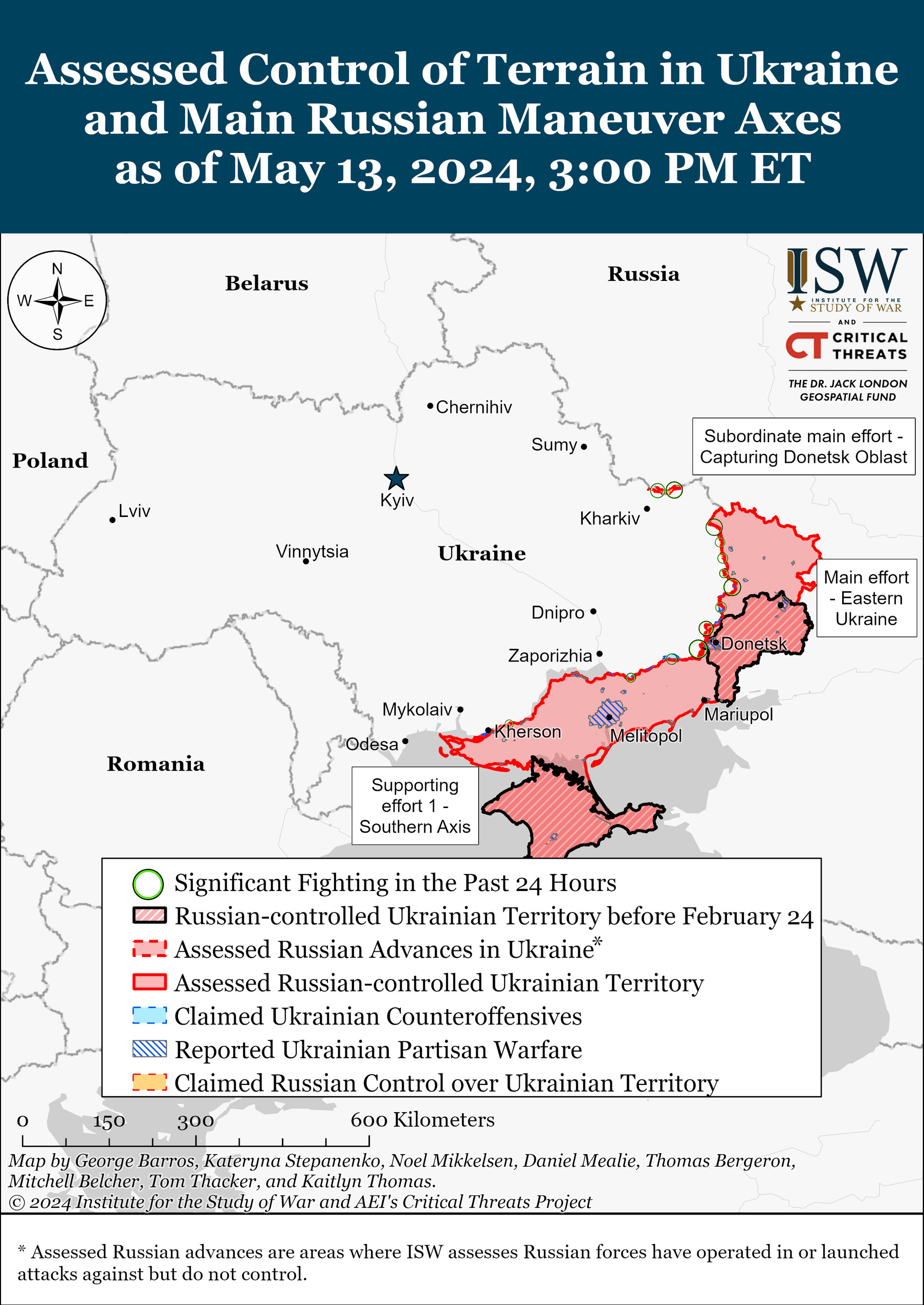 ISW Russian Offensive Campaign Assessment, Map and Update May 13, 2024