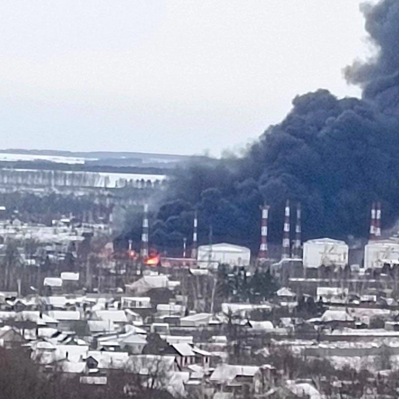 Ukrainian Special Ops Drones Ignite Massive Fire at Russian Oil Depot ...