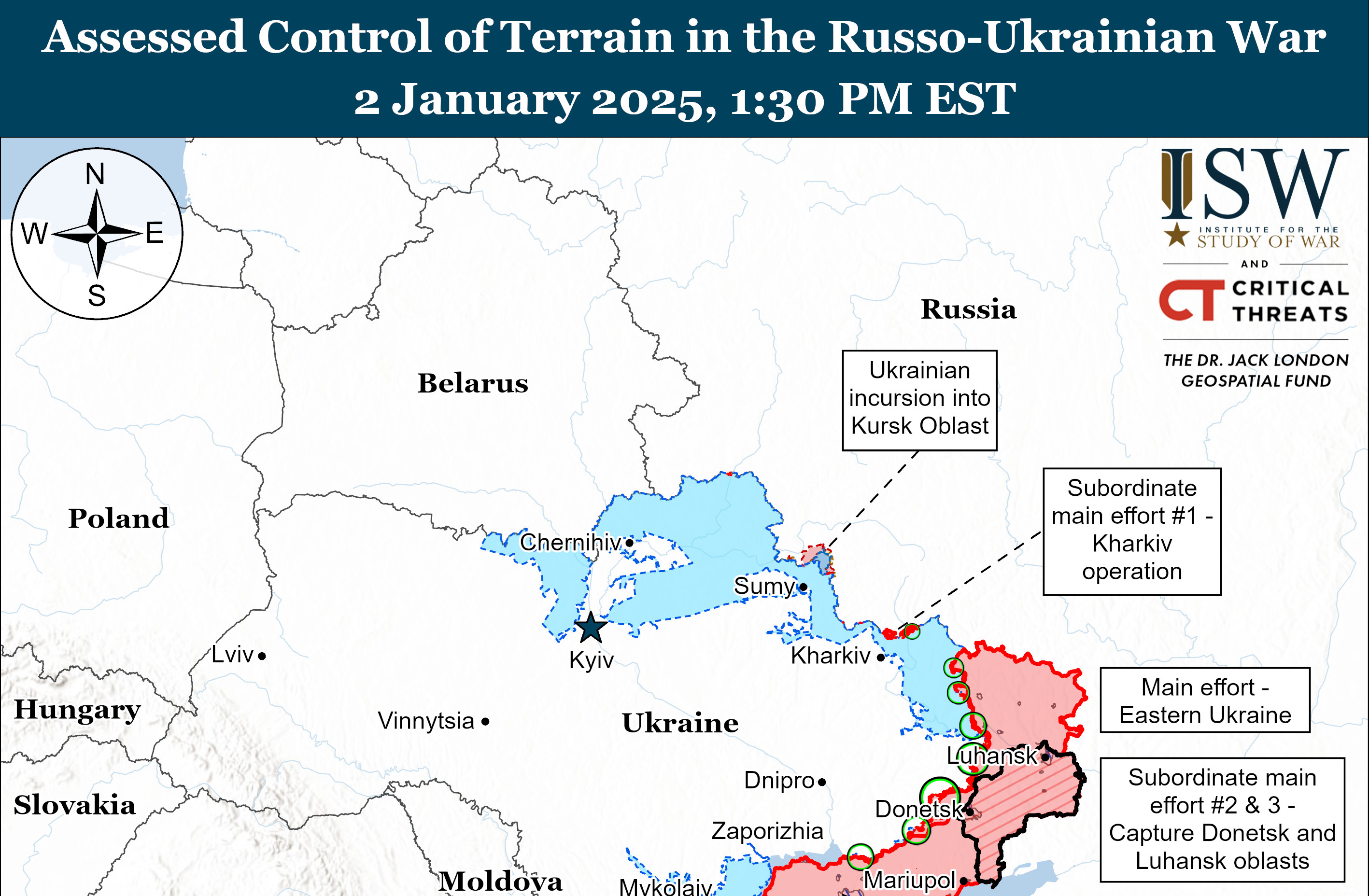 ISW Russian Offensive Campaign Assessment, Map and Update, January 2, 2025