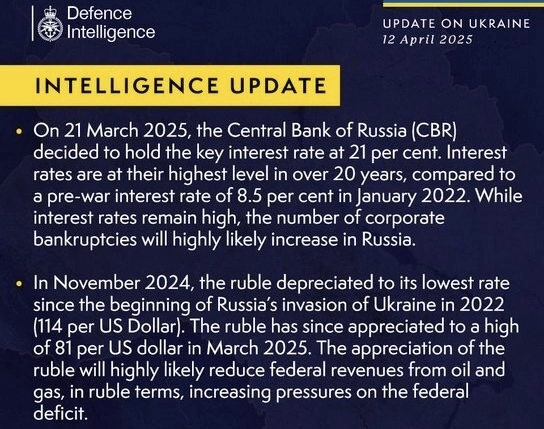 British Defence Intelligence Update Ukraine 21 January 2025