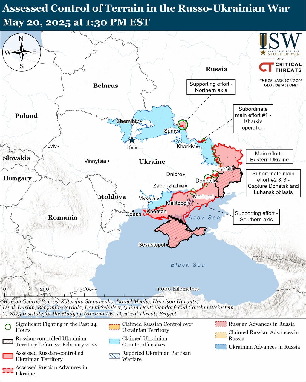 ISW Russian Offensive Campaign Assessment, Map and Update, May 20, 2025
