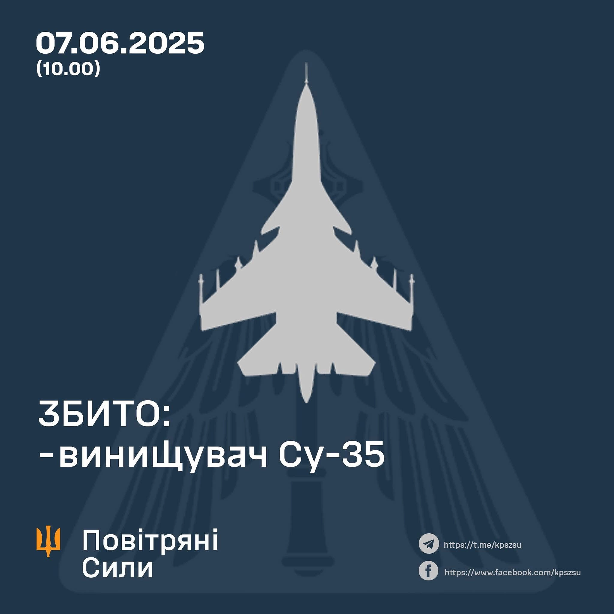 Ukrainian F-16 Shoots Down Russian Su-35 in Kursk Oblast