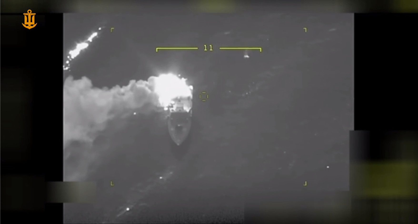 WATCH: Ukrainian Navy Blasts Russian Boat Near Kherson