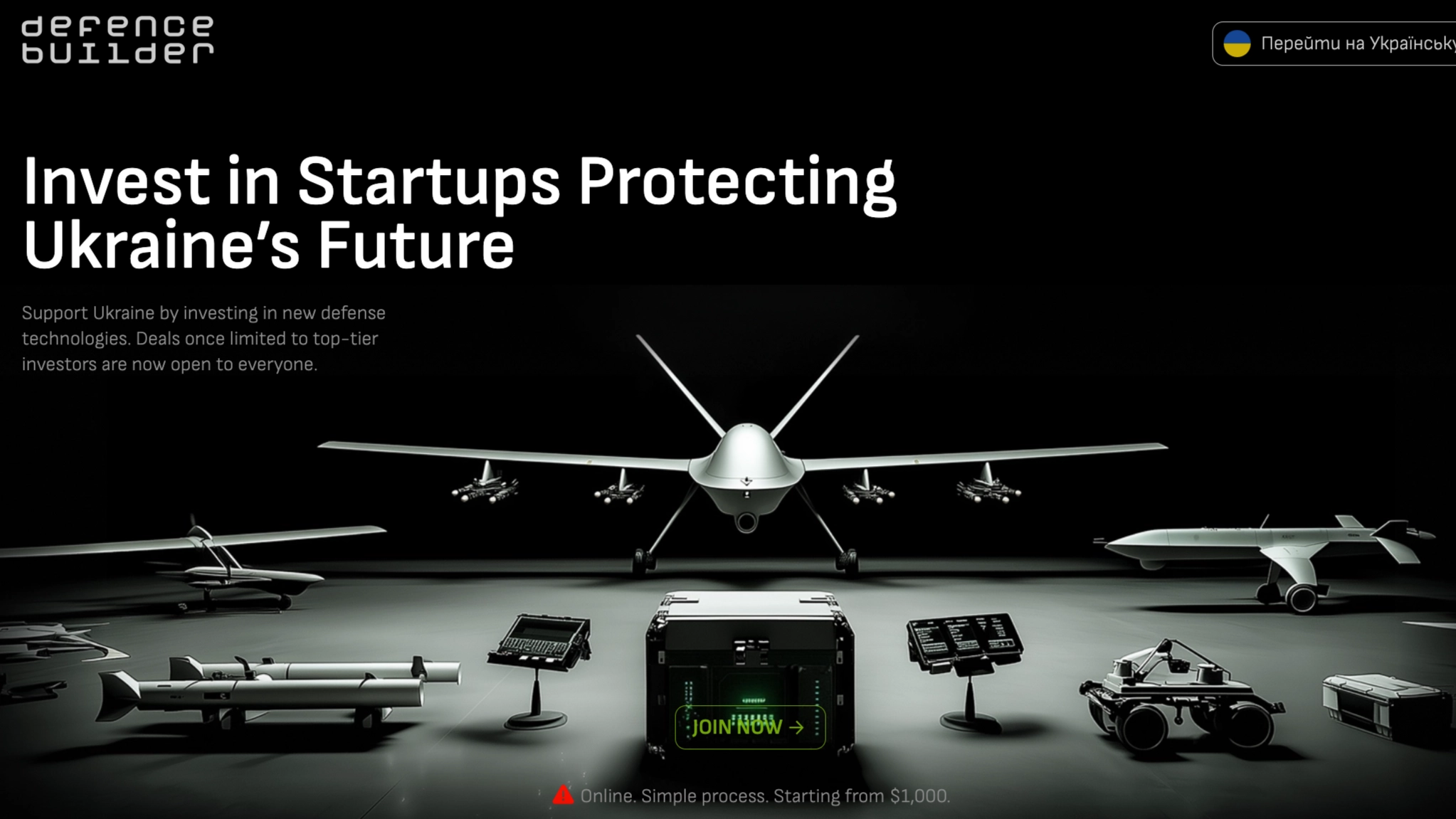 Defense Builder Lets $1,000 Investors Capitalize on Ukraine’s Mil-Tech Boom