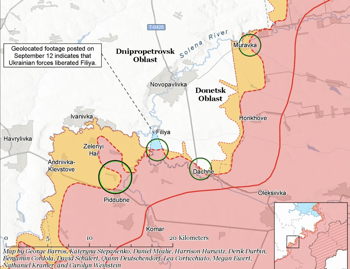 ISW Russian Offensive Campaign Assessment, Map and Update, September 12 ...