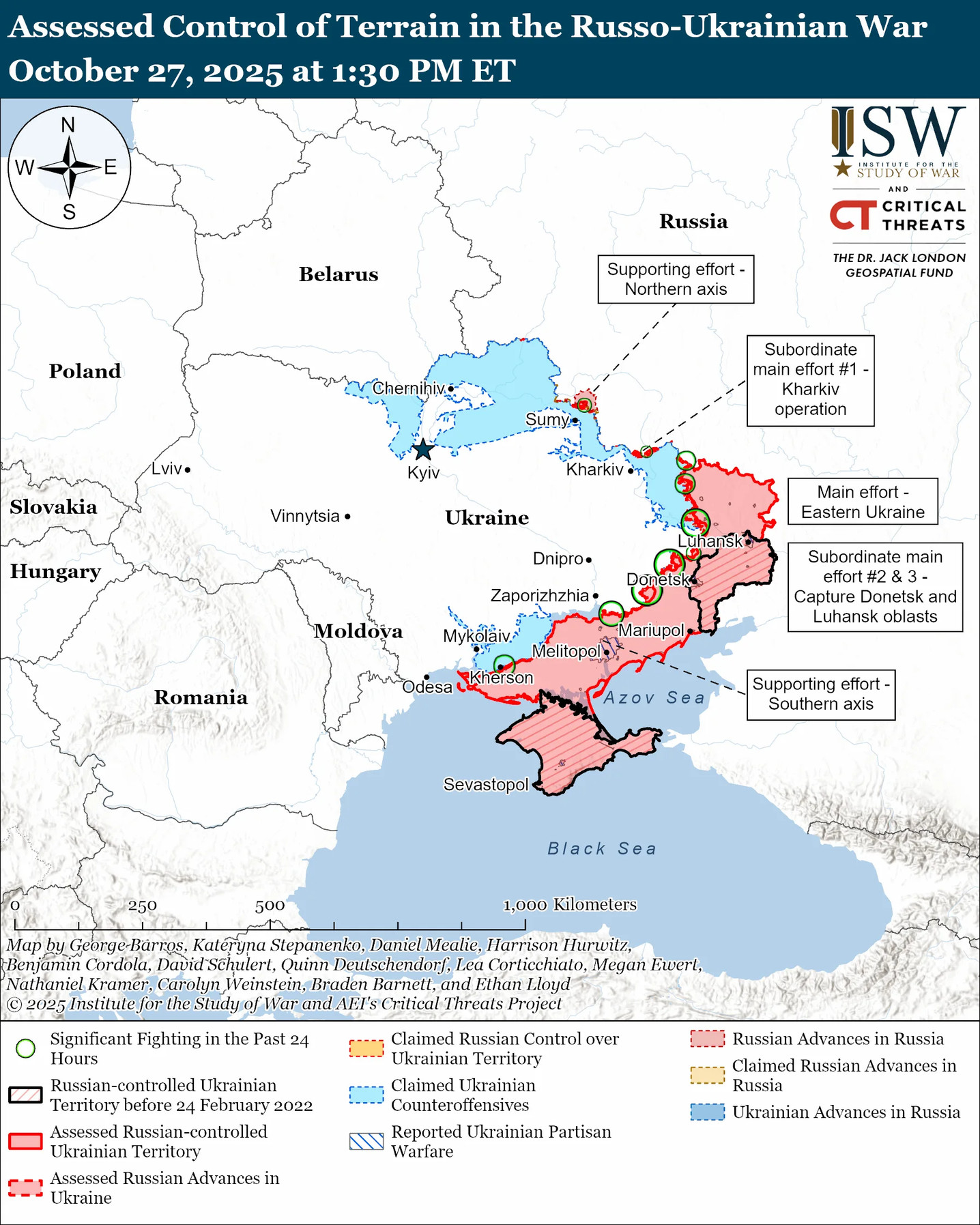 ISW Russian Offensive Campaign Assessment, Map and Update, October 27, 2025