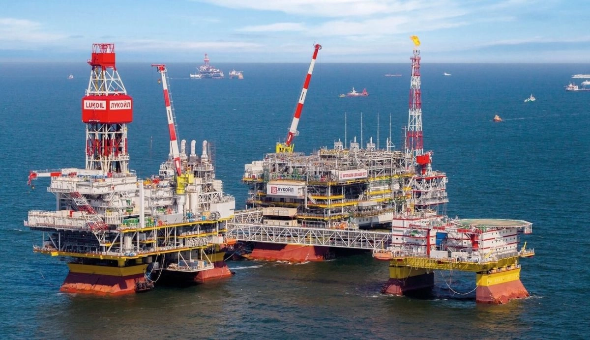 Ukraine Drone Hits Russian Caspian Platform, Forcing Production Halt