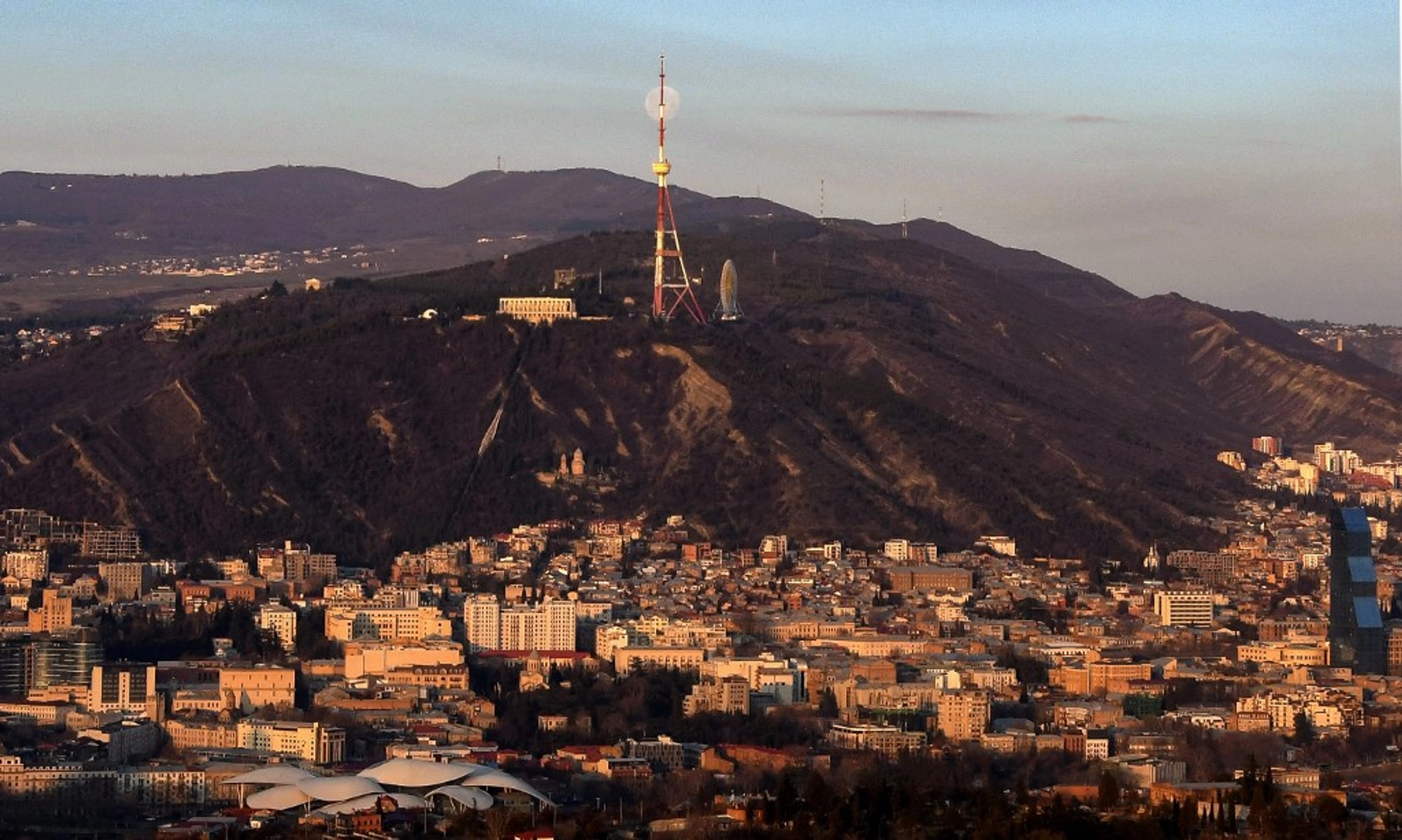 Tbilisi Tower Glows in Iranian Colors Amid Bloody Crackdown, Sparking ...